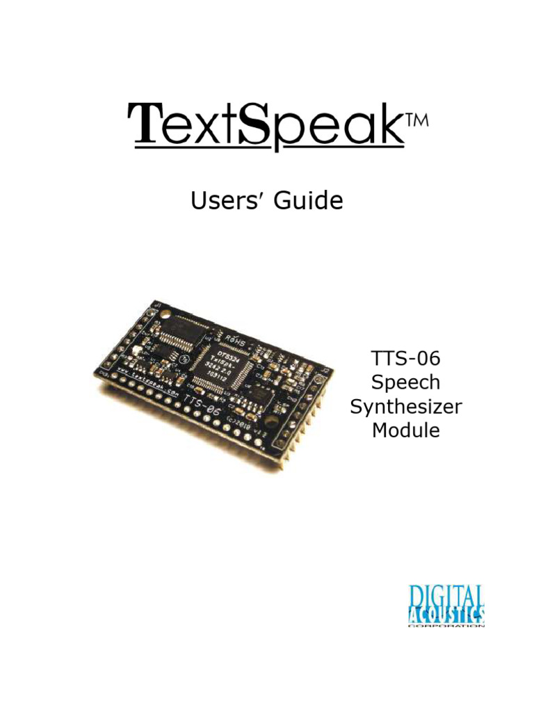 Tts 06 Module | PDF | Speech Synthesis | Computer Science