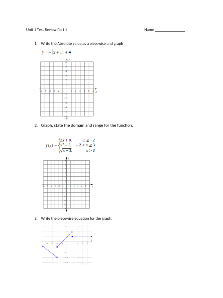 Unit 1 Test Review Part 1 | PDF Unit 1 Test Review Part 1 | PDF