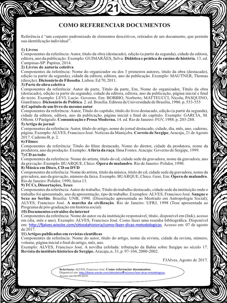 Como referenciar documentos (1) | PDF | Livros