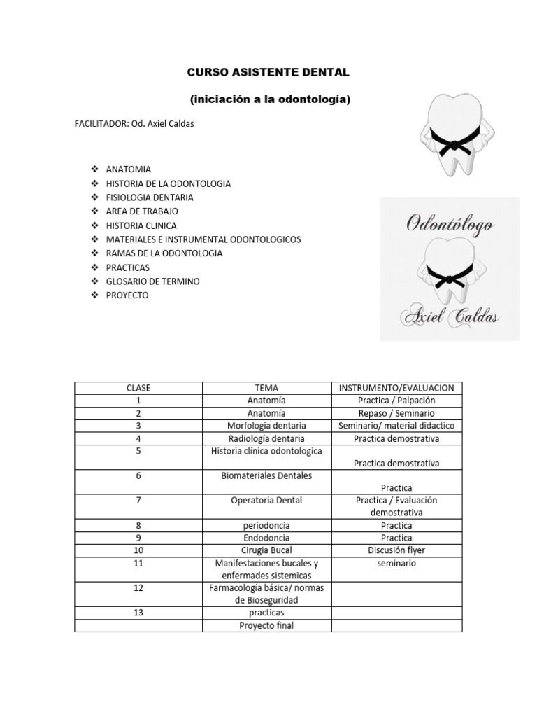 PDF Asistente Dental | PDF | Odontología | Medicina