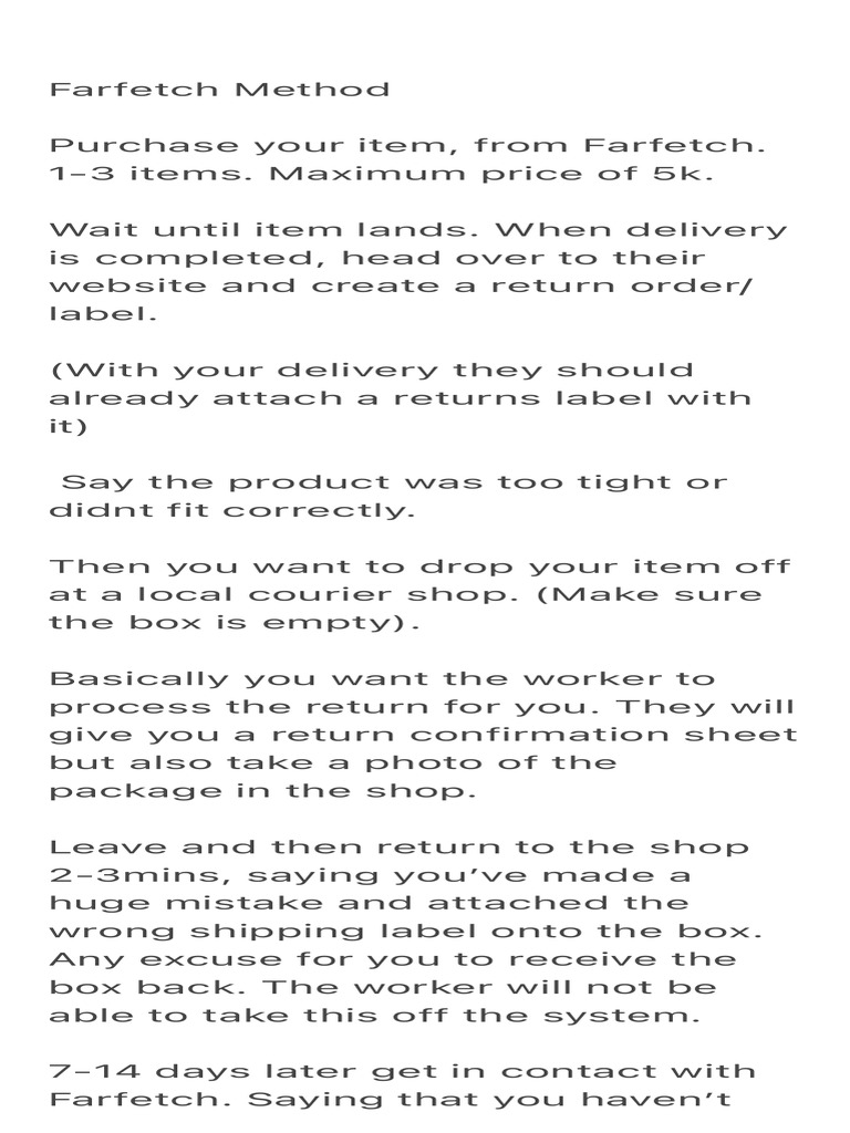 Farfetch_Method_1 (1) | PDF