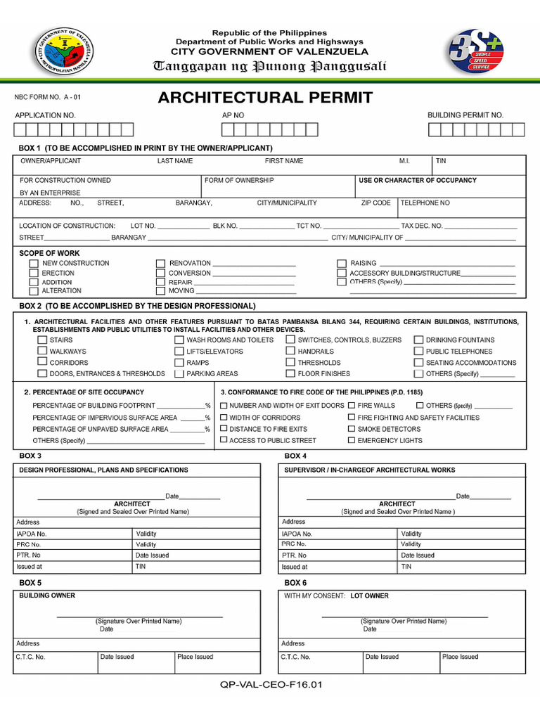 Architectural Permit Form | PDF
