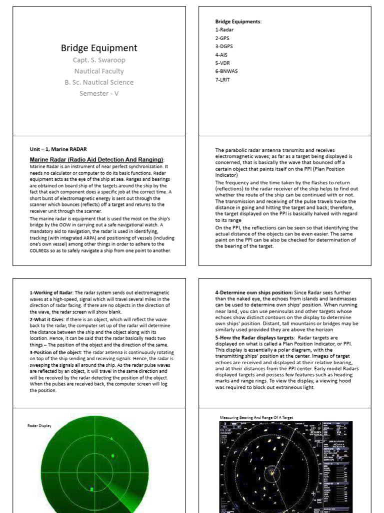 Bridge Equipment & Watch Keeping Paper - II | PDF | Radar ...