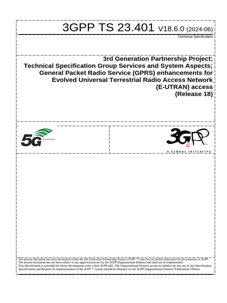 3GPP 23401-I60 | PDF | Internet | Internet Standards