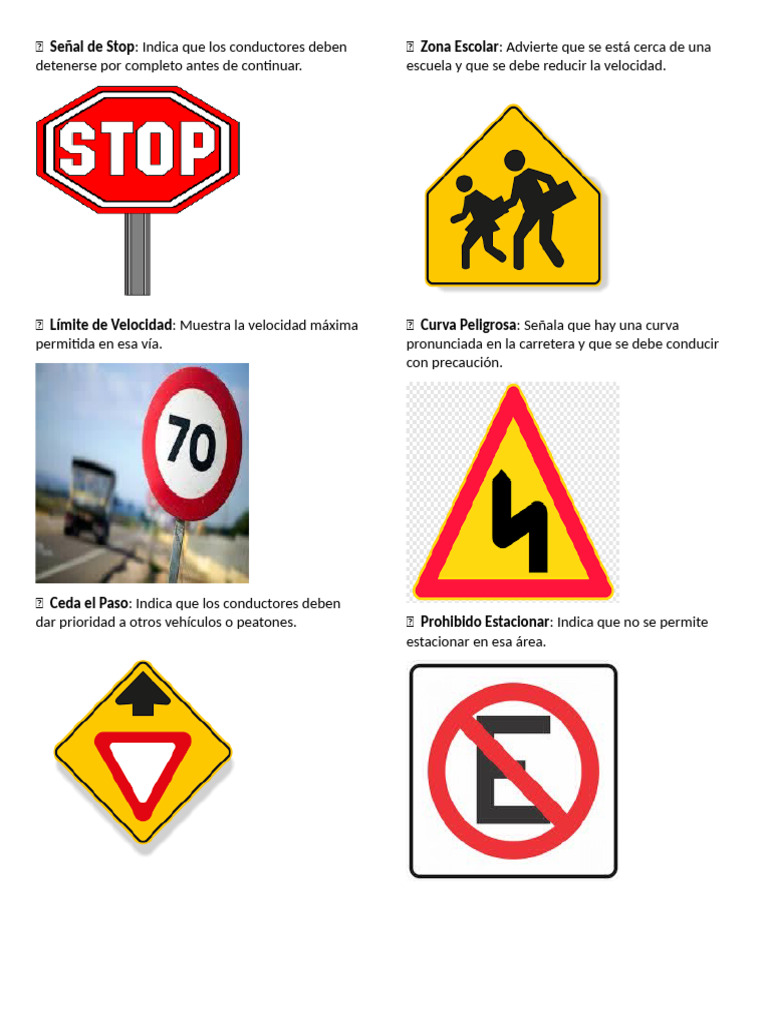 Señales Viales: Guía Completa y Significado | PDF