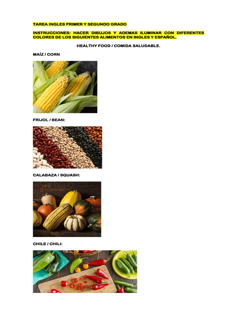 Tarea Enero 2024 Primer y Segundo Grado | PDF | Cocina, comidas y vino ...