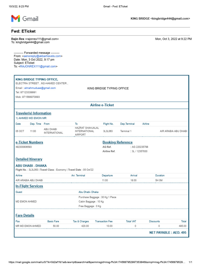 MD Emon Ticket - 221003 - 212510 | PDF | Government Finances | Taxes
