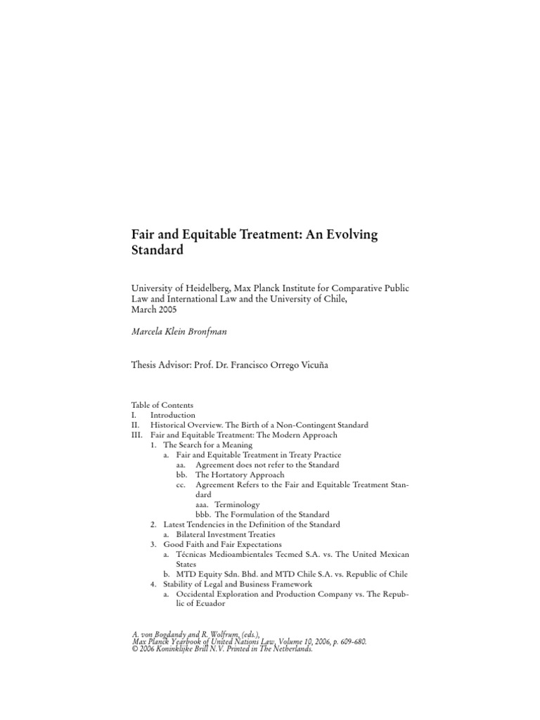 !fair and Equitable Treatment (Un) | PDF | Multilateral Investment ...