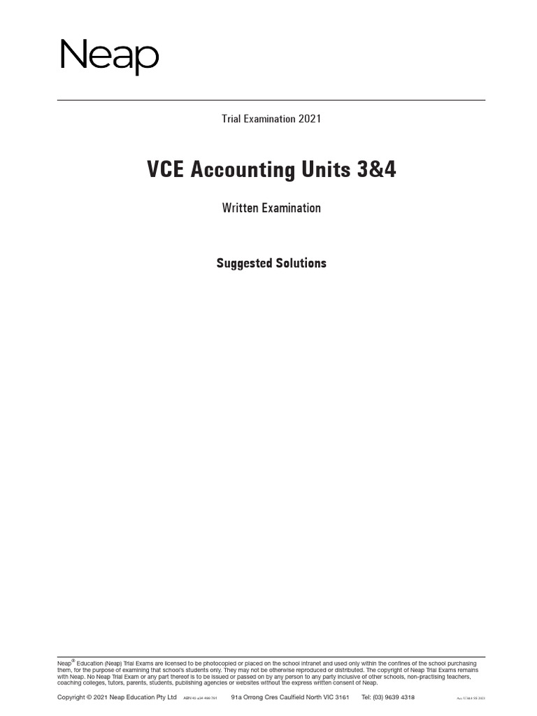 2021-neap-accounting-units-3-4-solutions | PDF | Working Capital | Debits And Credits