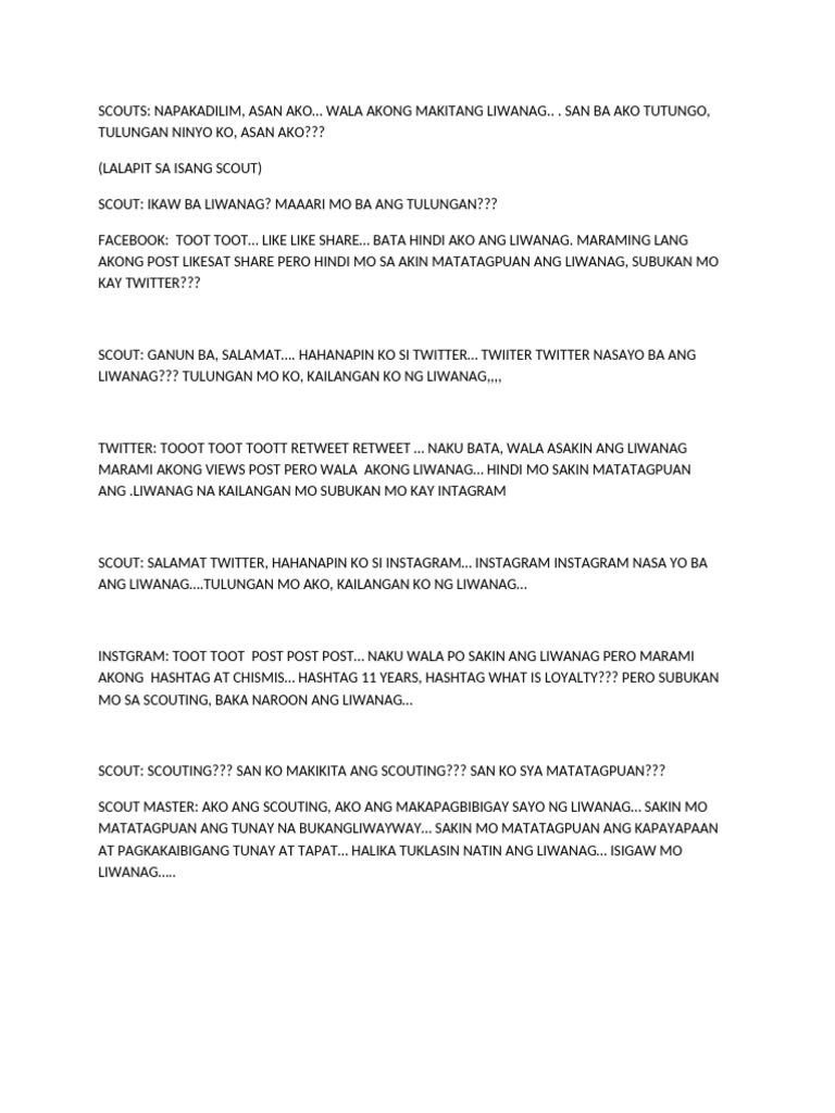 Camping Script | PDF