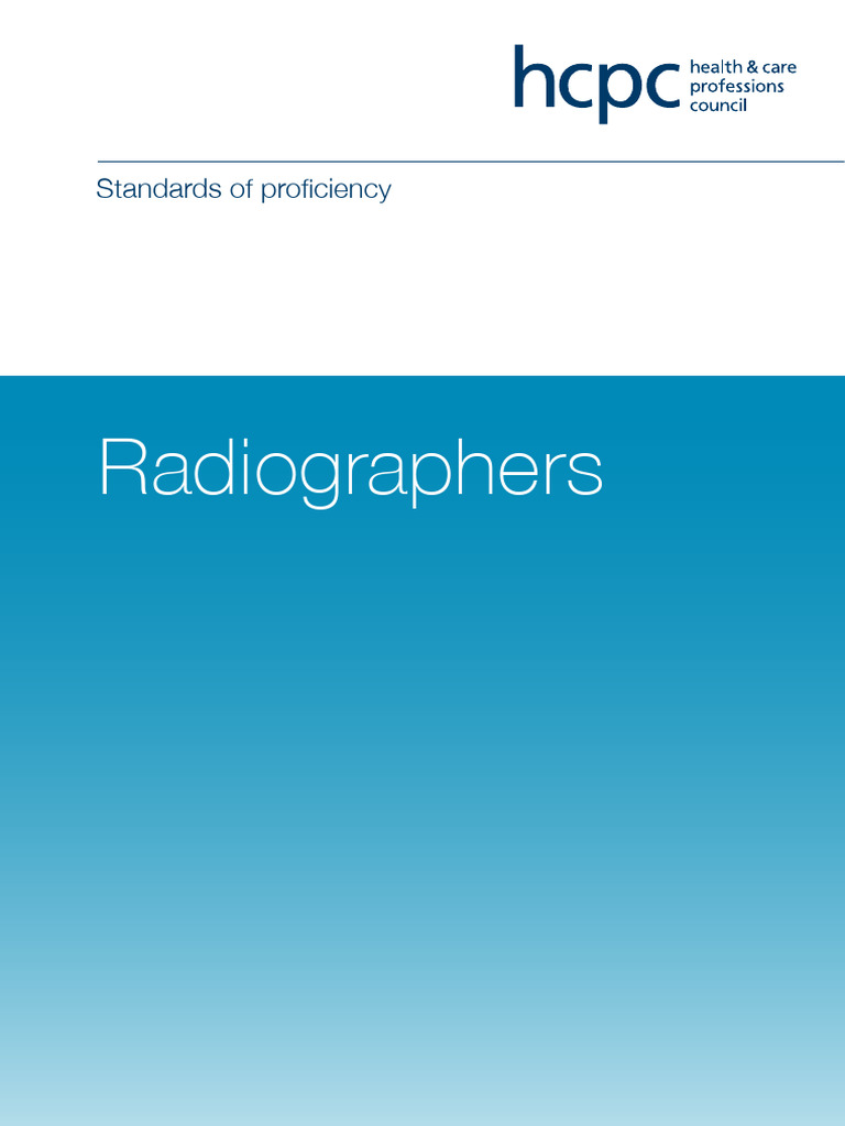 HCPC Standards for Radiographers 2023 | PDF | Medical Imaging ...