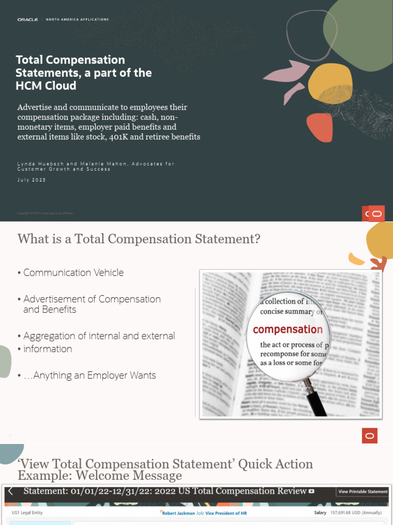 HCM - Elevate Your HCM Experience Total Compensation Statements | PDF ...