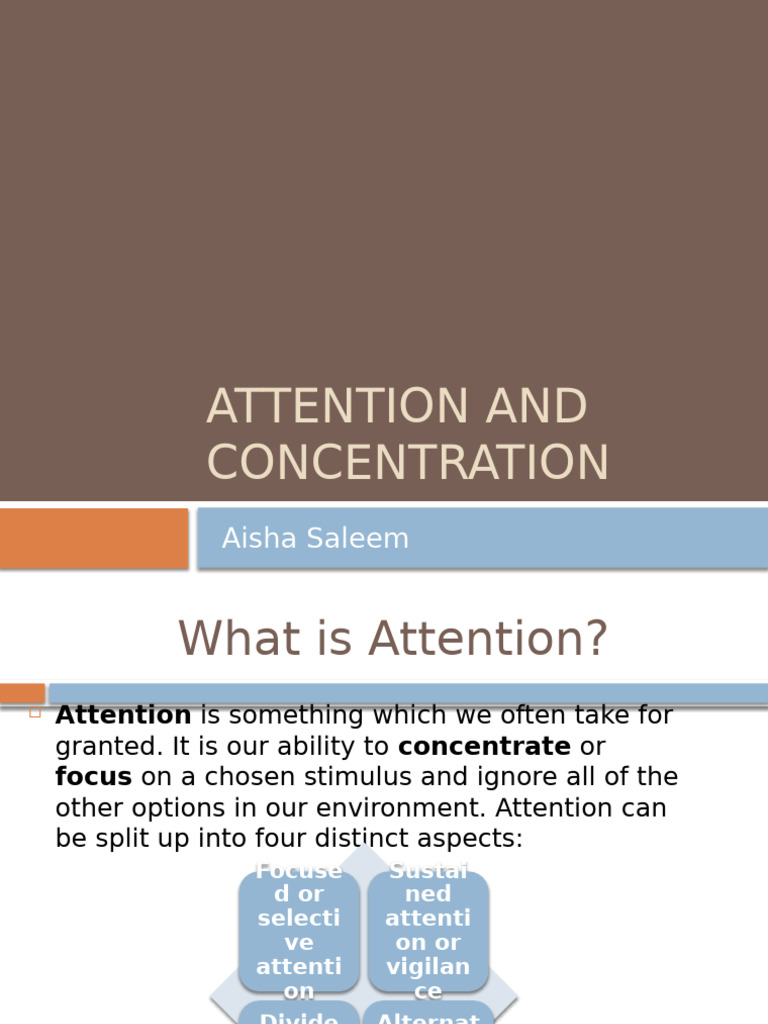 Attention and Concentration | PDF | Attention | Motivational