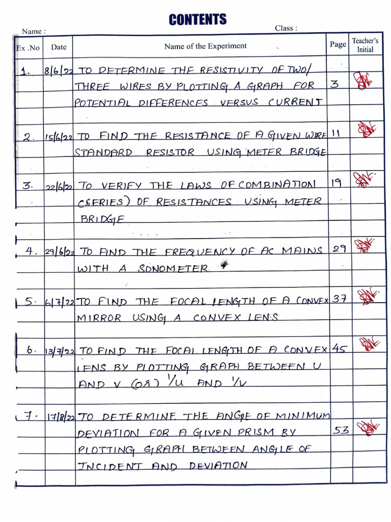 Physics Record Class 12 | PDF