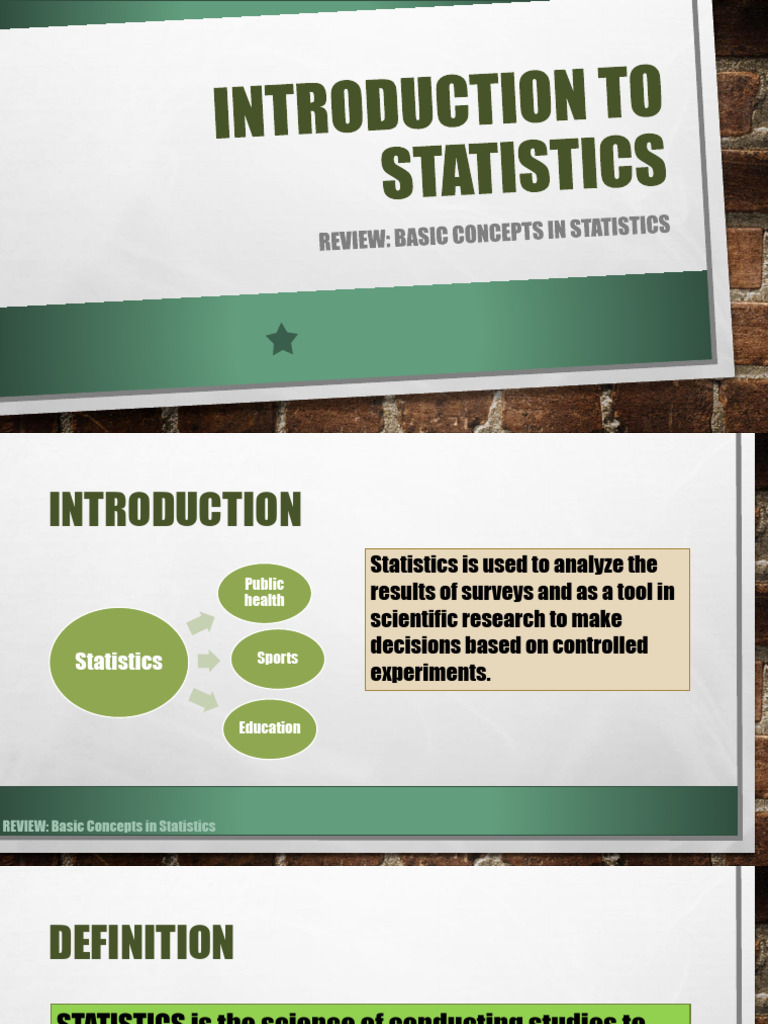 GE3 MMW Review For Intro Statistics | PDF | Level Of Measurement | Statistics