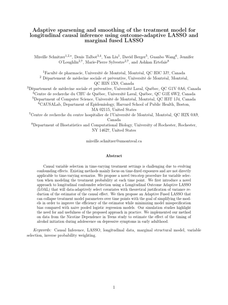 Adaptive Sparsening and Smoothing of The Treatment Model For Longitudinal Causal Inference Using ...