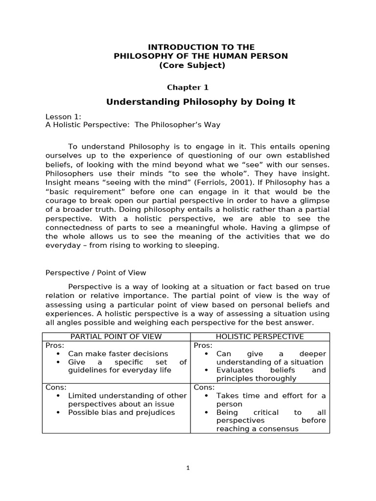 Intro. To Philosophy Summary Chapters 1 4 | PDF | Truth | Argument
