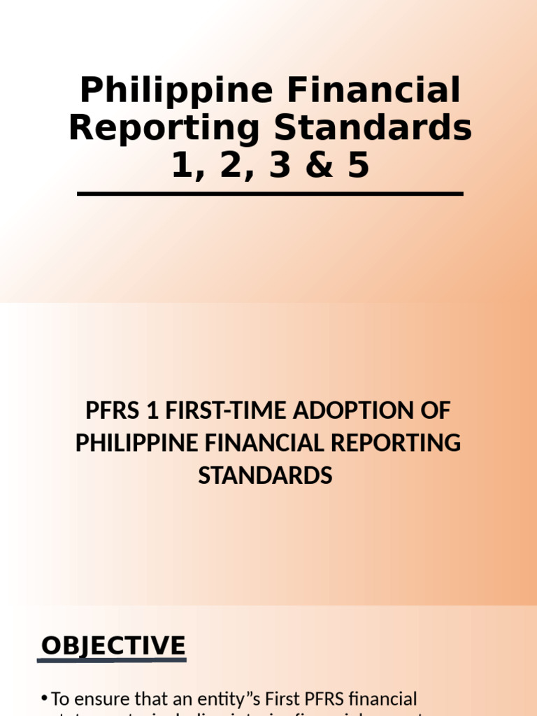 Philippine Financial Reporting Standards | PDF | Mergers And ...