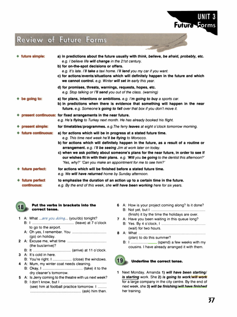 Future forms_exercises | PDF