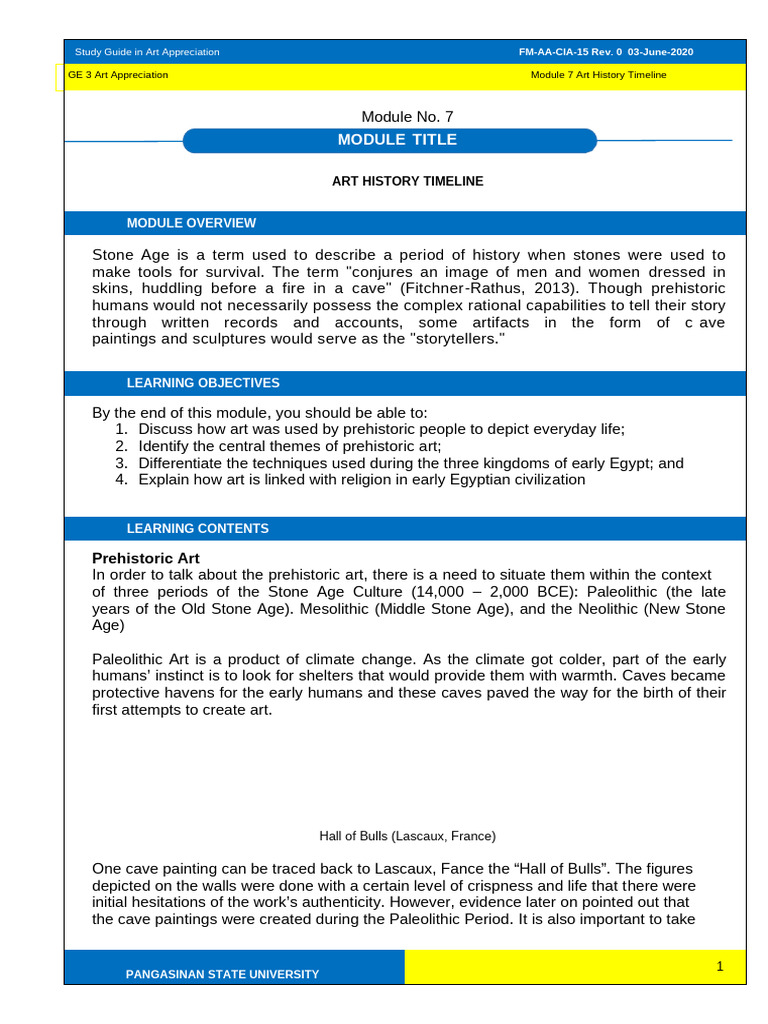 Module 7 Art History Timeline 3 | PDF | Cubism | Renaissance Art