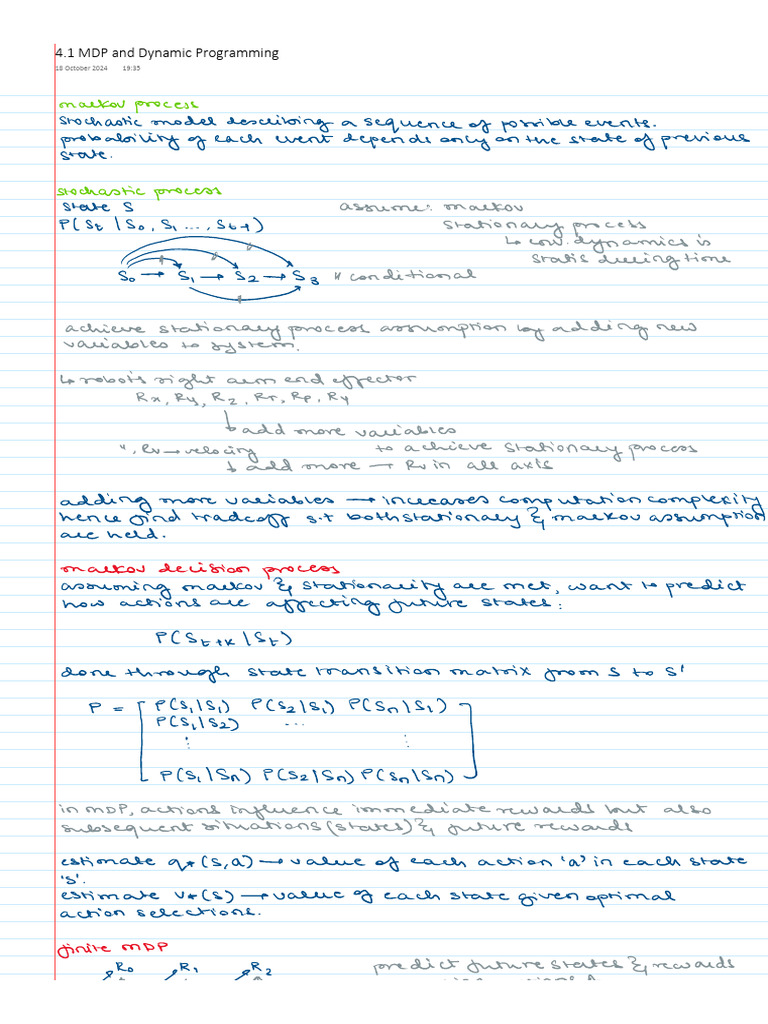 4 1 Mdp And Dynamic Programming Pdf