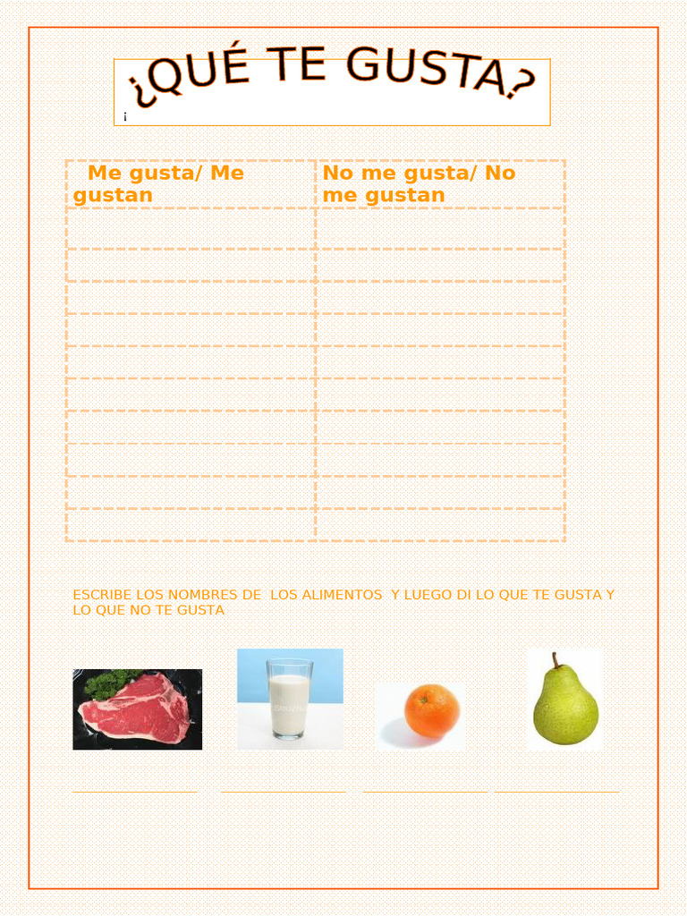 Me Gusta Alimentos | PDF