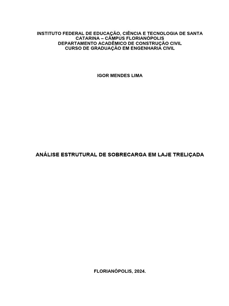 TCC II - Igor Mendes Lima - Versão Corrigidapdf | PDF | Concreto | Resistência dos materiais
