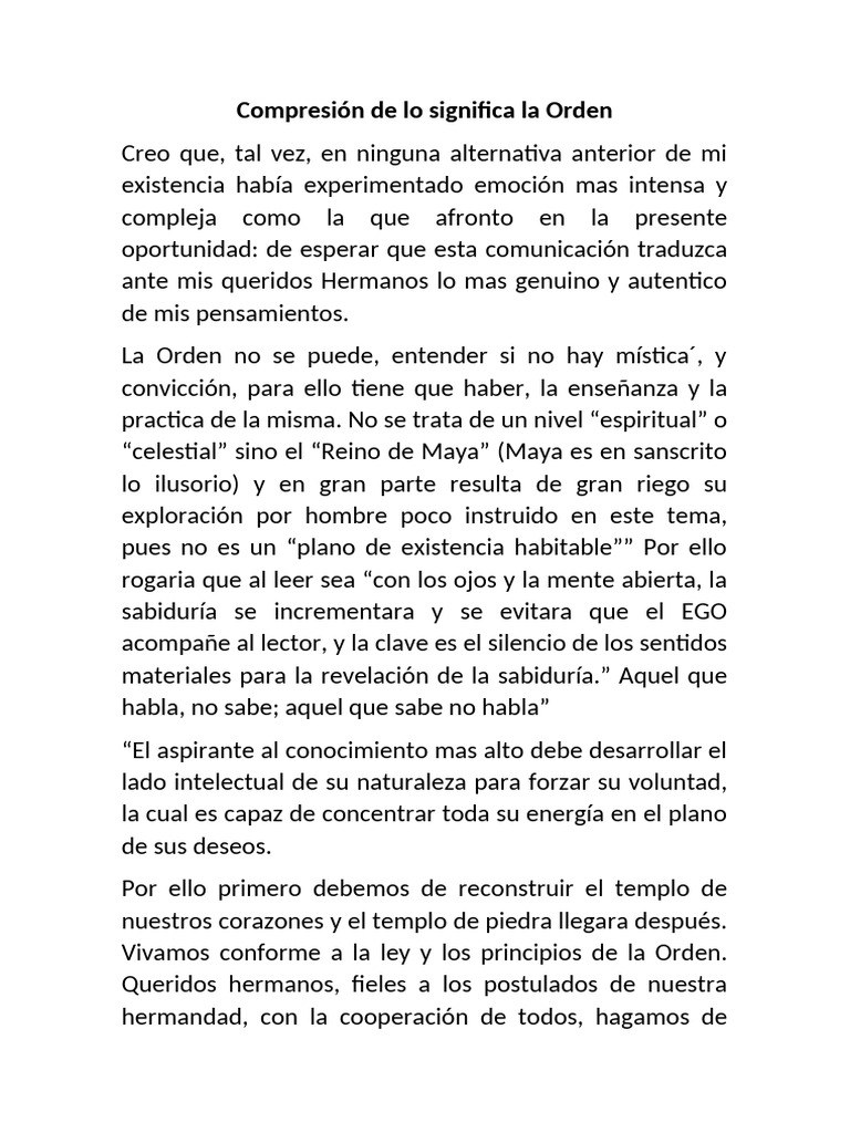 Significado de la Compresión en la Orden | PDF | Filosofía