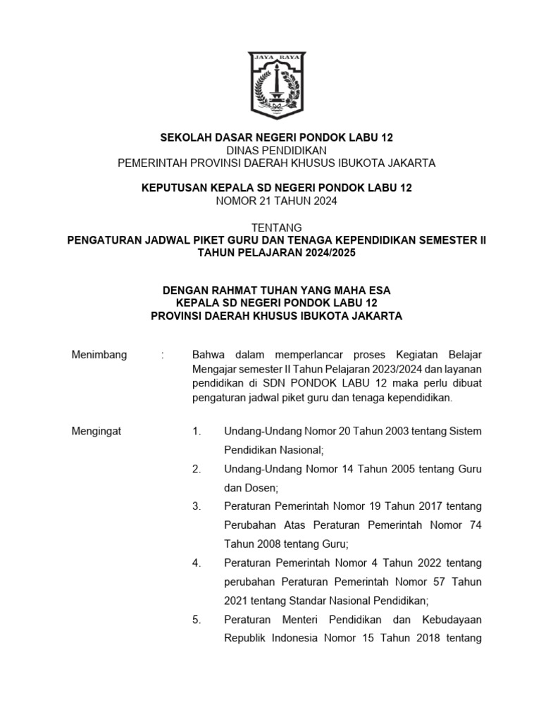 SK Piket 2024 2025 | PDF