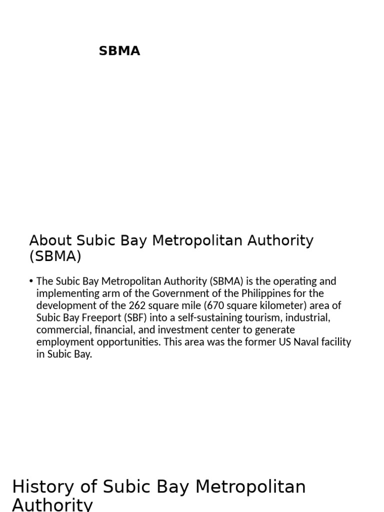 SBMA History | PDF | Ships | Water Transport