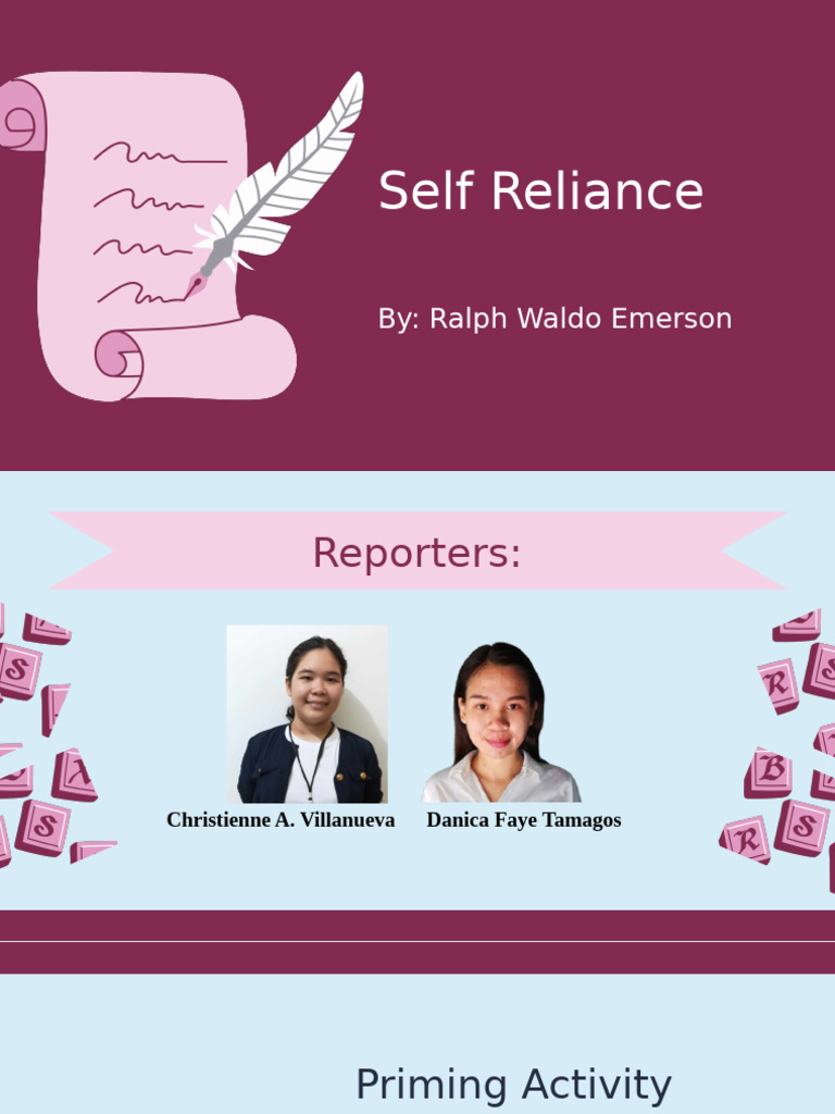 Eng 119 Self Reliance | PDF