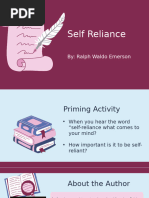 Self Reliance by Ralph Waldo Emerson (TEXT) | PDF | Ralph Waldo Emerson ...