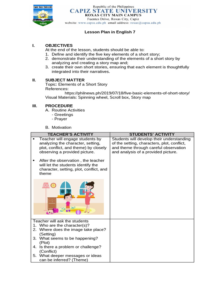 Lesson Plan in English 7 DEMO | PDF | Lesson Plan | Plot (Narrative)