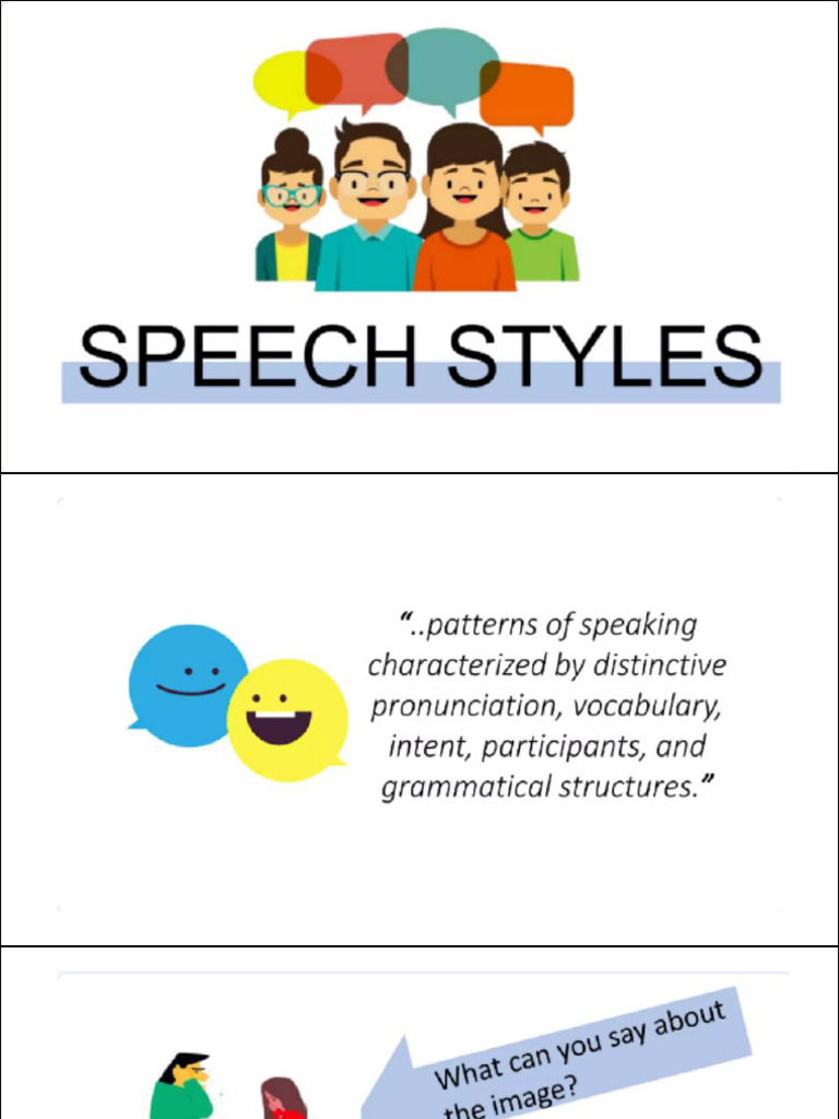 Lesson 12 Speech Style 1 | PDF
