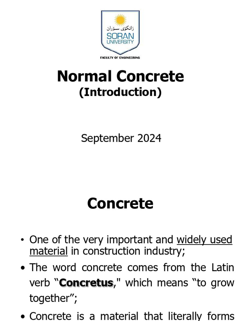 L1-Normal Concrete - Introduction | PDF | Concrete | Construction Aggregate