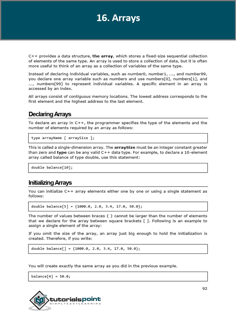 arrays_strings | PDF | Data Type | Variable (Computer Science) arrays_strings | PDF | Data Type | Variable (Computer Science)