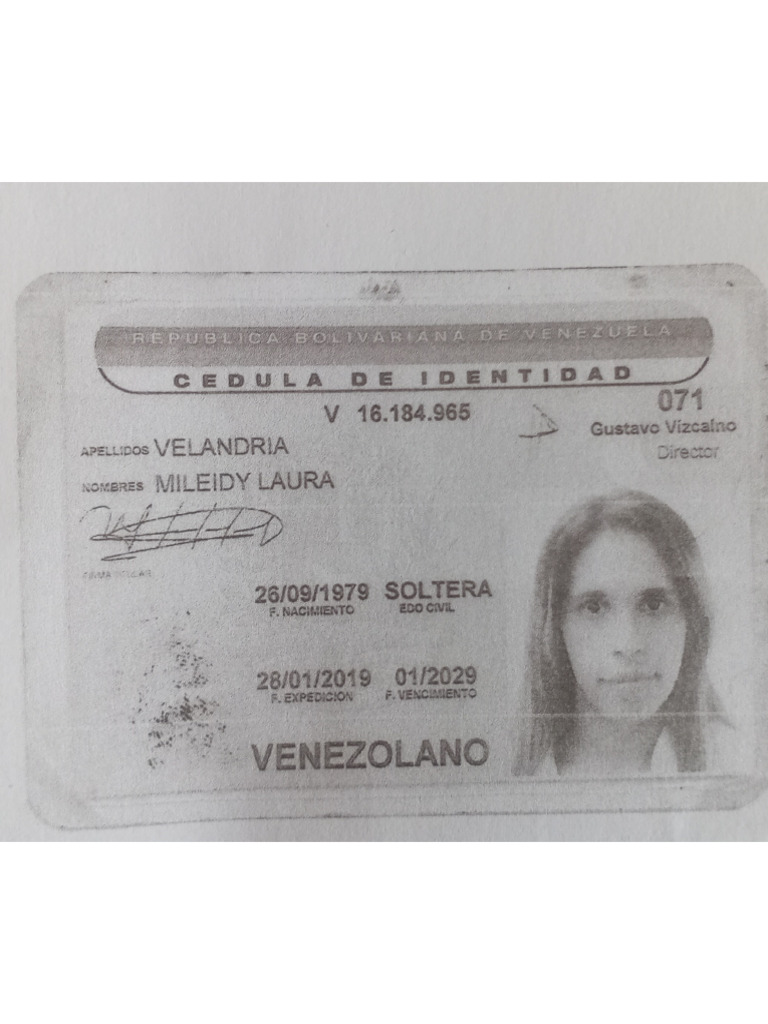 Cedula de Laura - 010651 | PDF