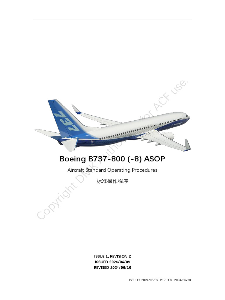 B738 Asop 20240610i1r2 Acf | PDF | Aviation Safety | Aerospace