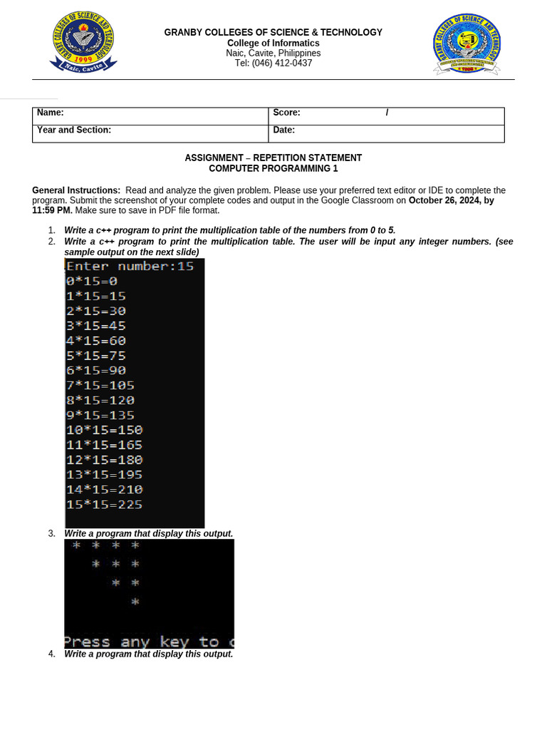 Assignment Looping | PDF | Technology & Engineering