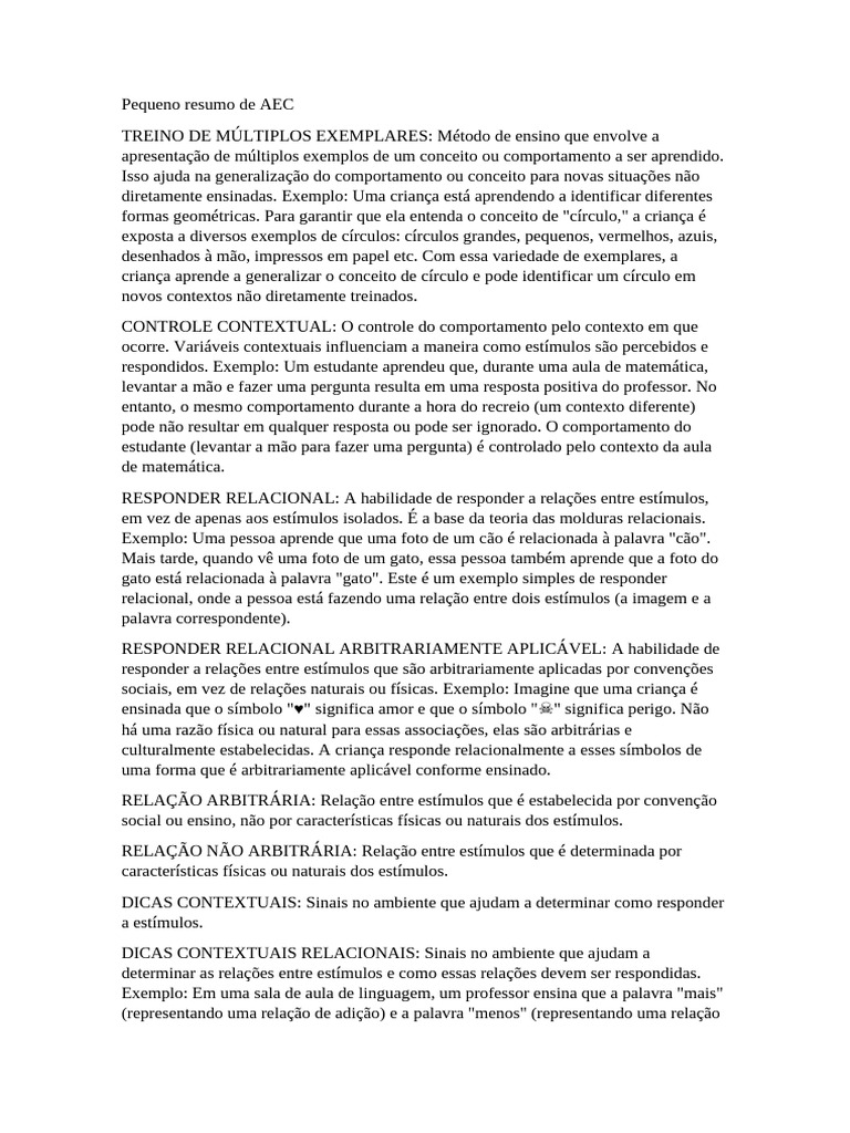 Pequeno Resumo de AEC | PDF | Comportamento | Cães