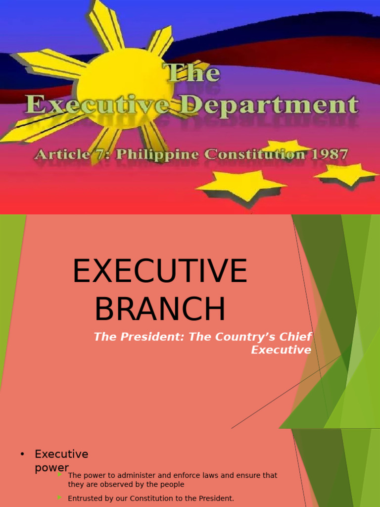 Philippine Executive Branch | PDF | Presidents Of The United States ...