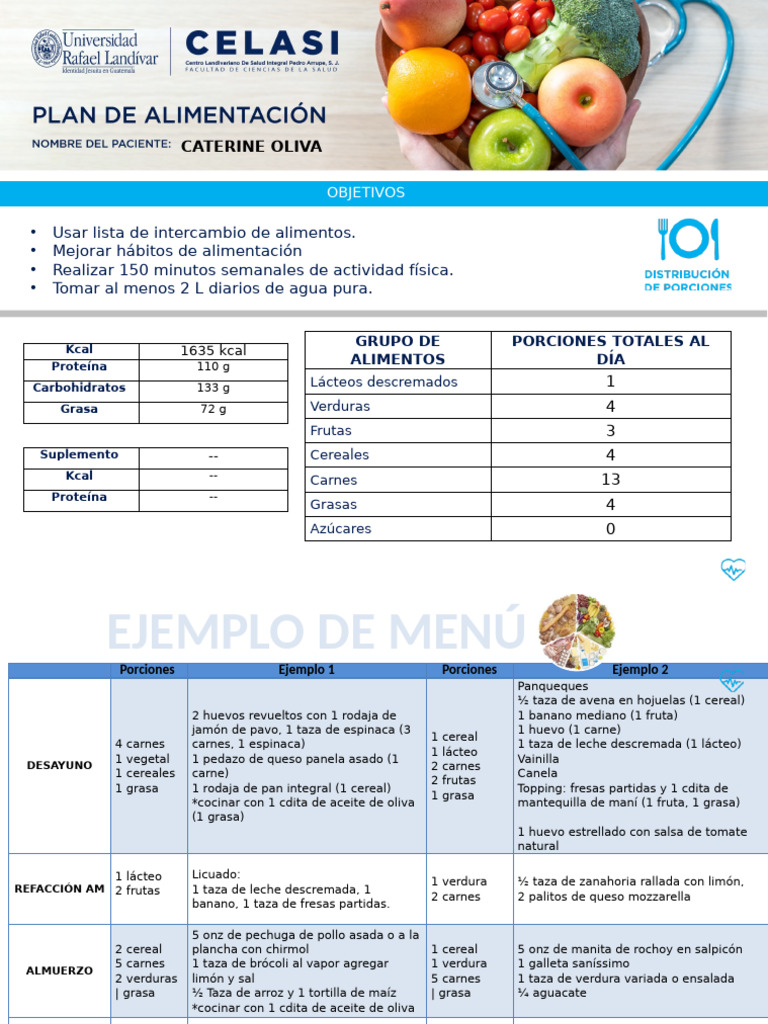 Plan Nutricional | PDF | Vegetales | Cocina occidental