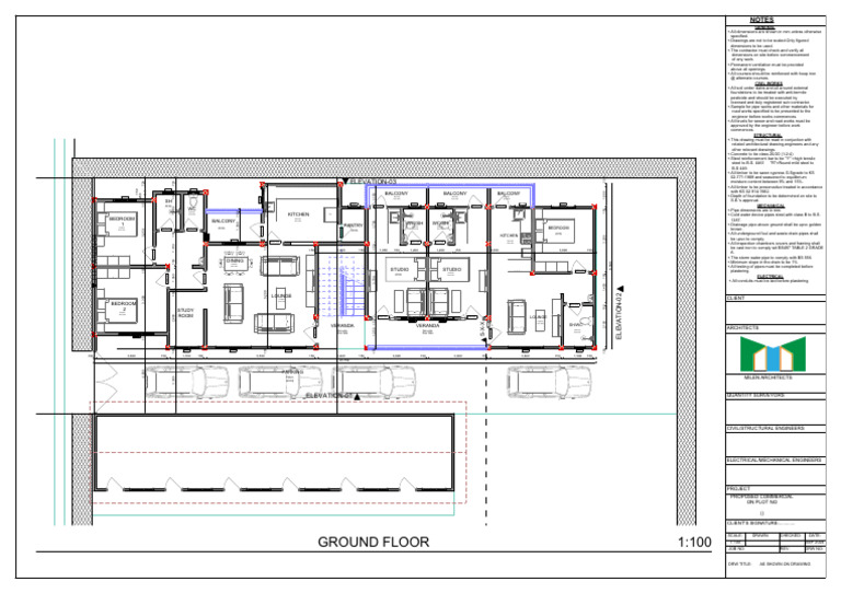 Githinji Apartments Ground Floor 1 | PDF | Pipe (Fluid Conveyance) | Lumber