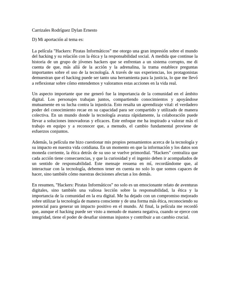 Conclusion Tecnologia | PDF | Informática