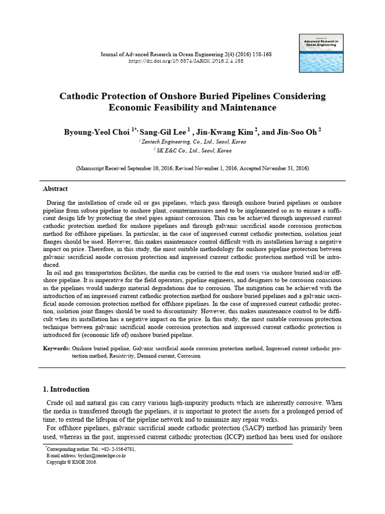 Cathodic Protection for Onshore Pipelines | PDF | Rectifier | Corrosion