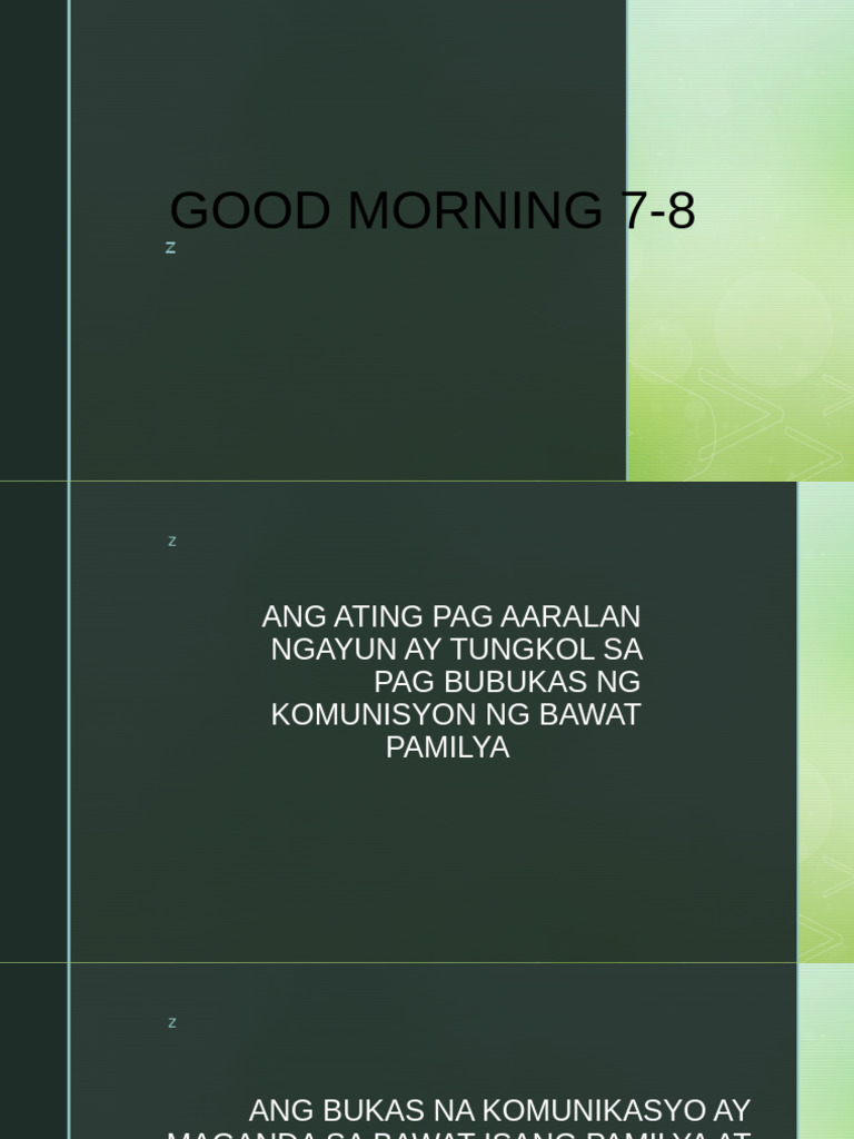 Good Morning 7-8 | PDF