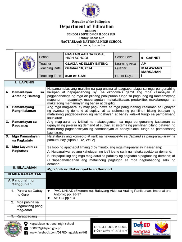 Mga Salik Na Nakaaapekto Sa Demand | PDF