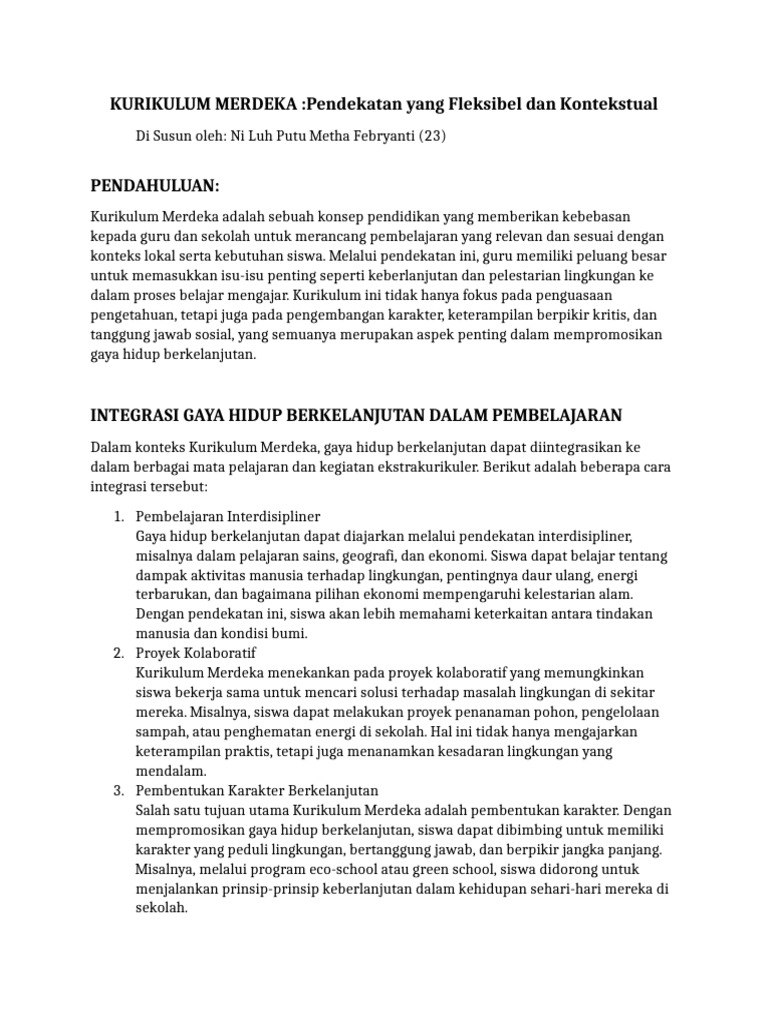 Kurikulum Merdeka Metha | PDF