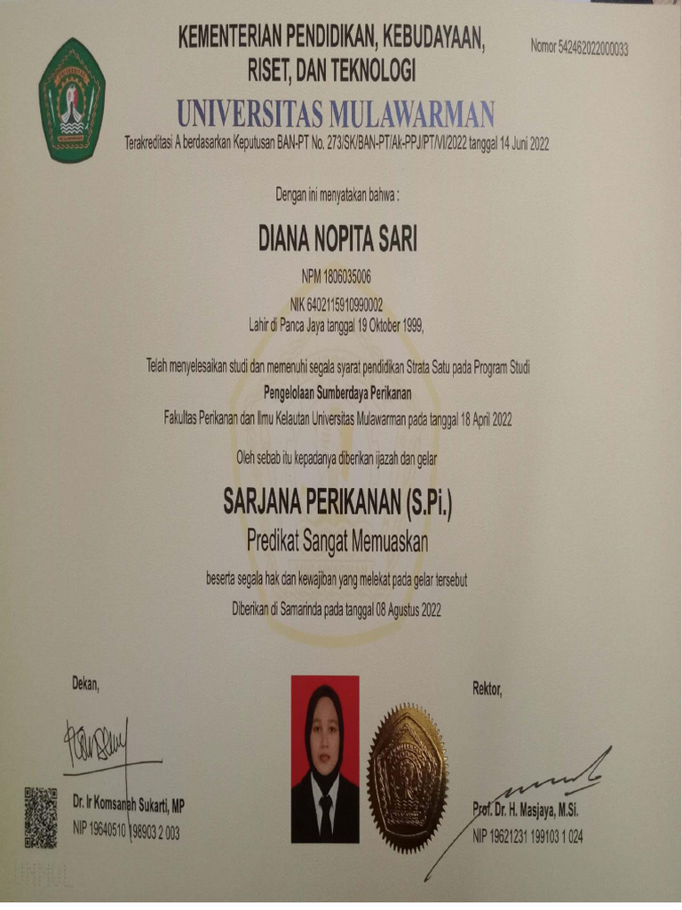 Berkas Pendukung Diana Nopita Sari New | PDF