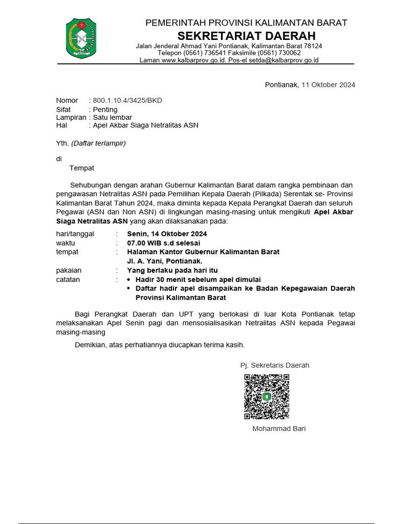 20241011134704surat Apel Akbar Netralitas ASN (Edit) | PDF